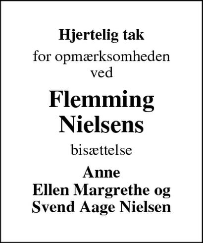 Dødsannonce – Flemming Nielsen - Jelling | Dødsannoncer.dk